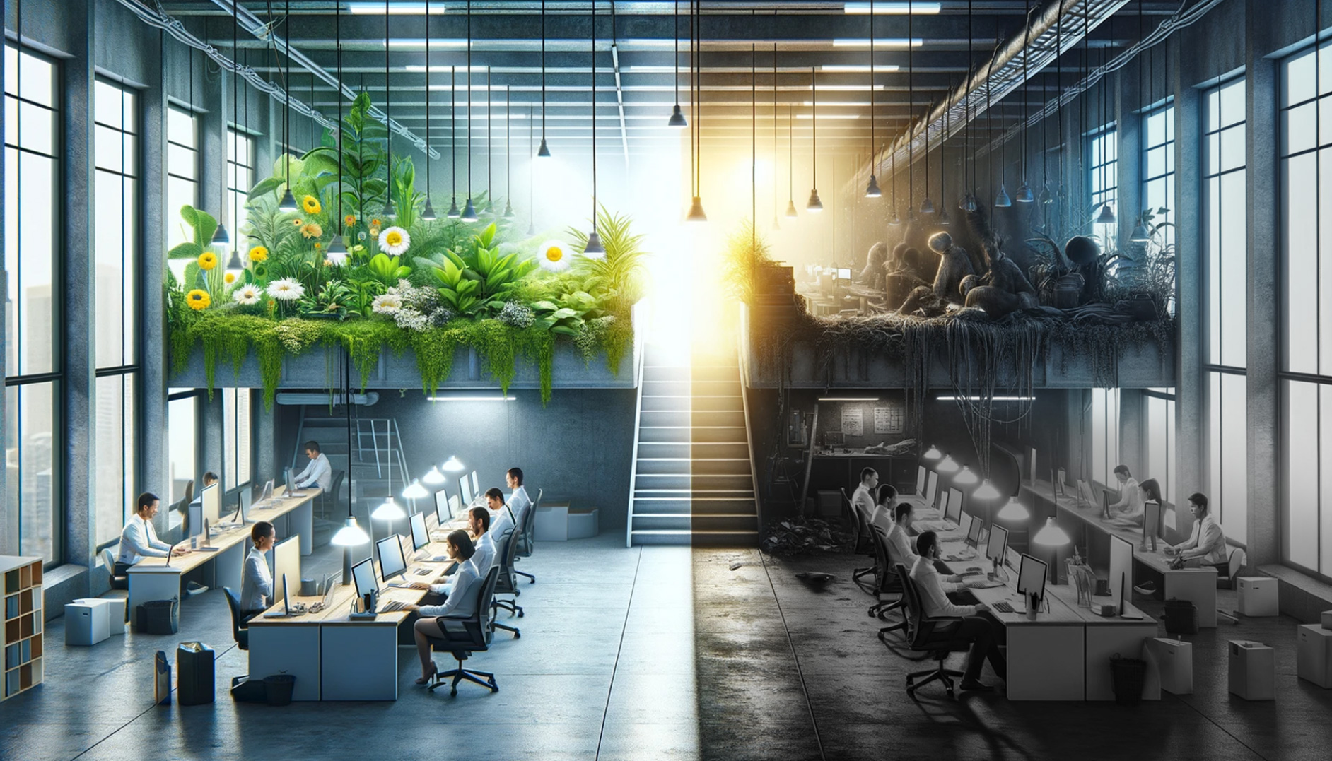 How does work environment affects employee productivity